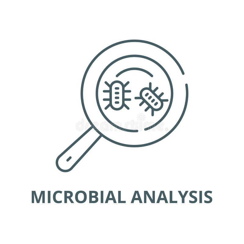 Microbial Analysis Vector Line Icon, Linear Concept, Outline Sign ...