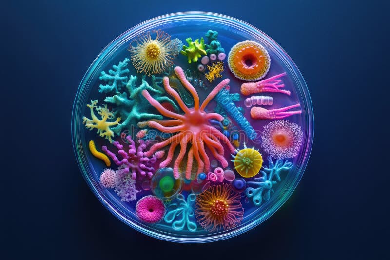 Microbial Bacteria - Microscopic Germ, Unicellular Being, Biological ...