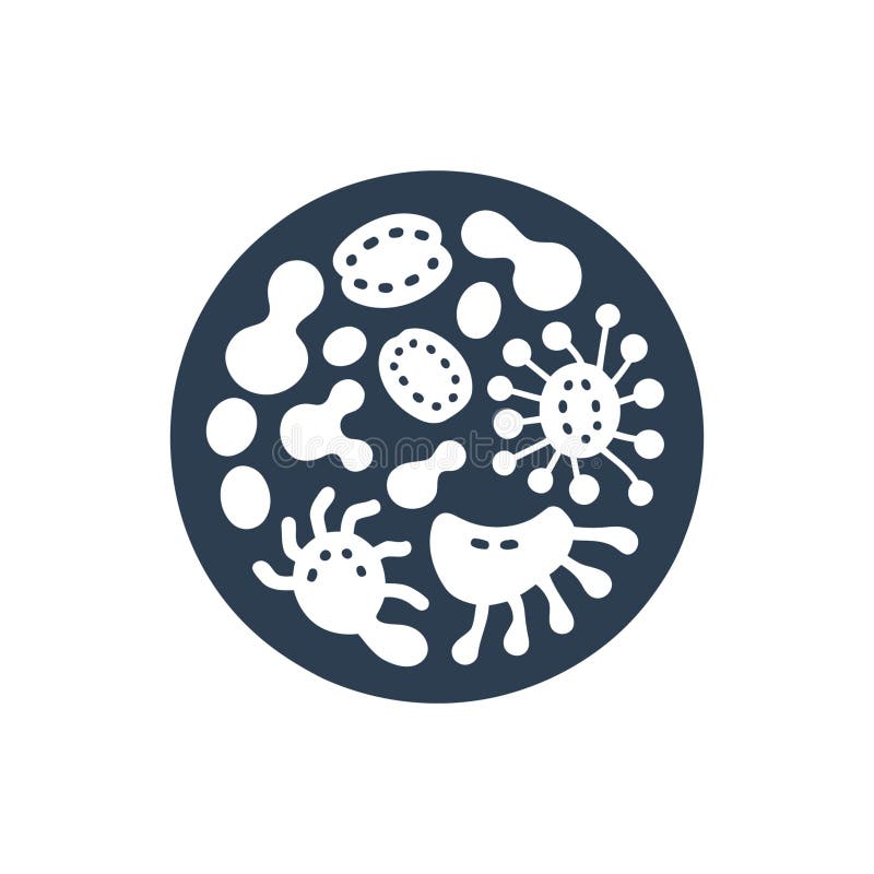 Microbial cell icon stock illustration. Illustration of biology - 373775777