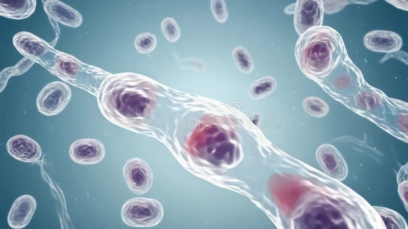 Microbial Cell Visualization Stock Video - Video of animation ...