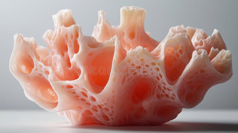 Microbial Cellulose Structure in Abstract Food Shape Design Stock ...