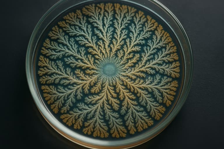 Stunning Fractal Growth of a Bacterial or Fungal Culture in a Petri ...