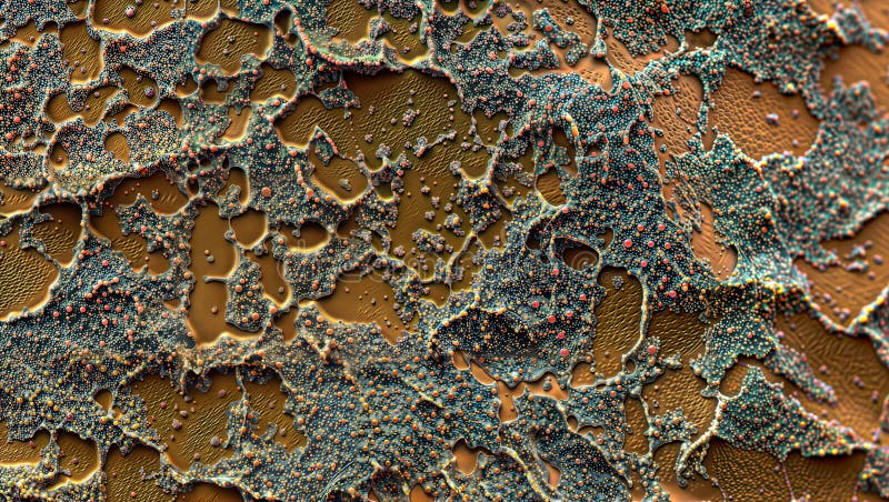 Vivid Microbial Colony Texture, Generative Ai Stock Illustration ...