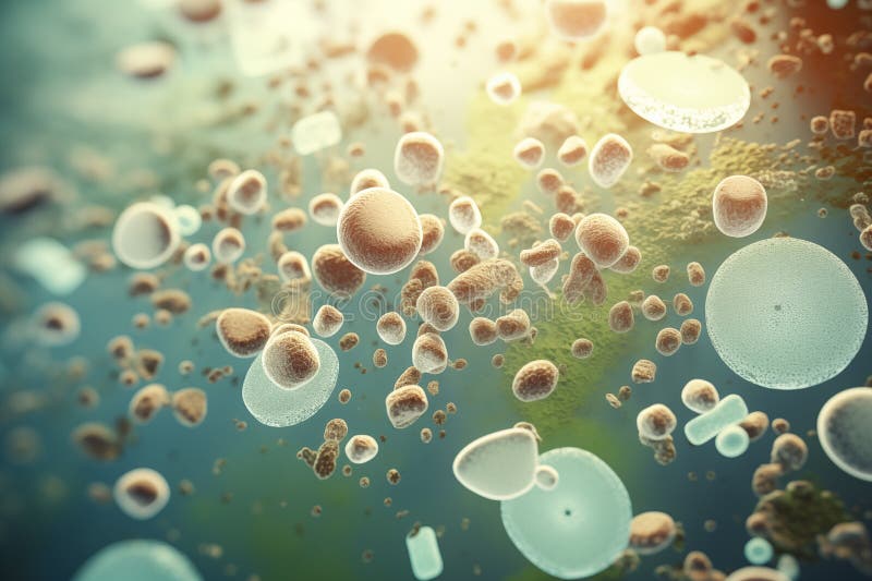 Microbial Contamination on Surfaces. Generative AI Stock Photo - Image ...