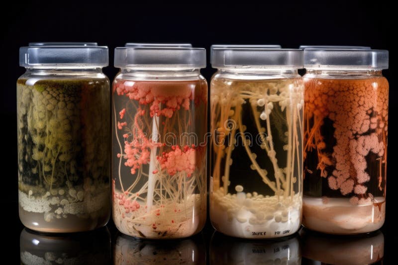 Microbial Culture of Bacteria with Multiple Generations Visible ...