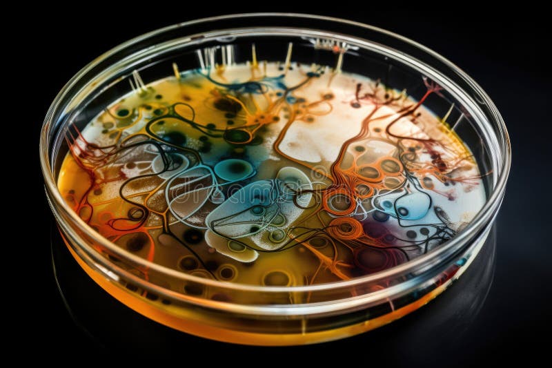 Microbial Culture Being Used As a Test Subject for Microscope Stock ...