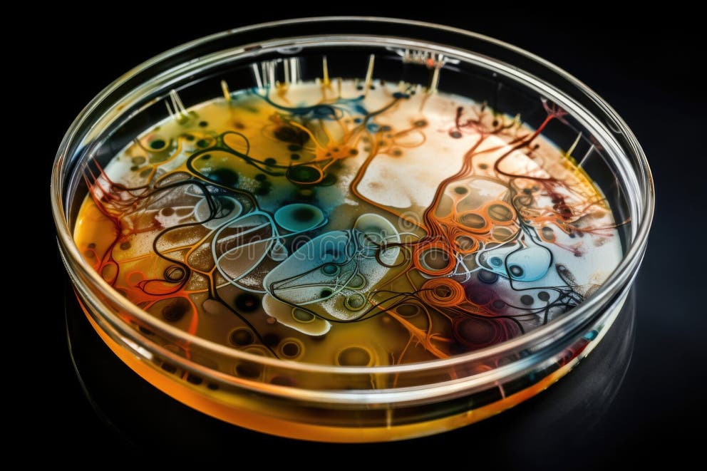 Microbial Culture Being Used As a Test Subject for Microscope Stock ...