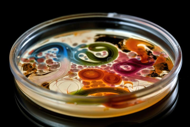 Microbial Culture Being Used As a Test Subject for Microscope Stock ...