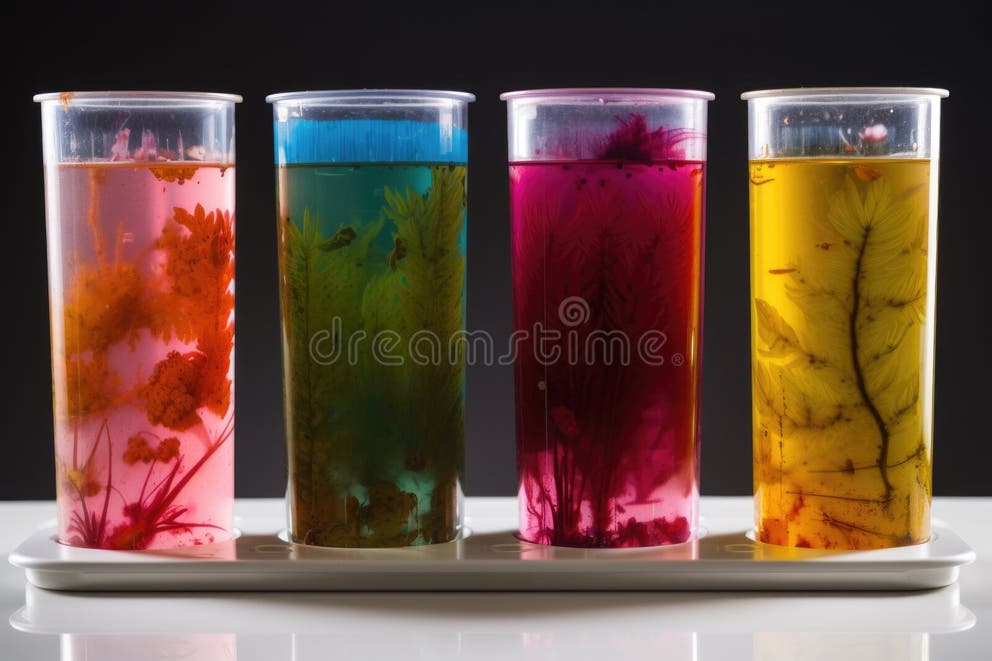 Microbial Culture Growing on Gel Medium, with Visible Growth and Color ...