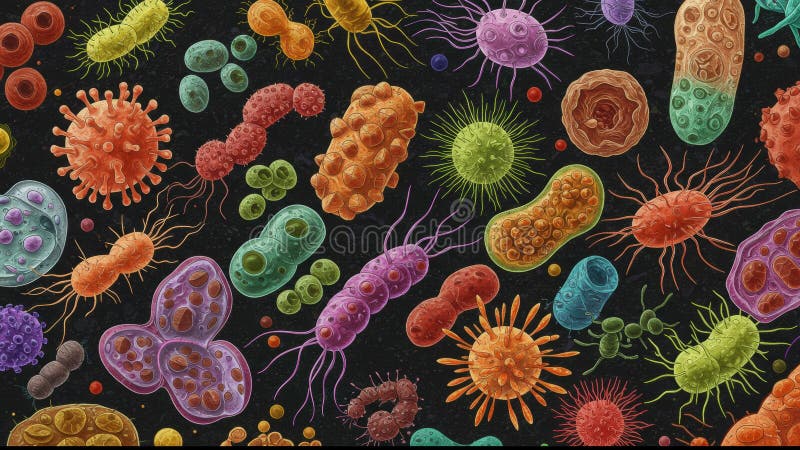 Microbial Diversity: AI-Generated Art Stock Illustration - Illustration ...