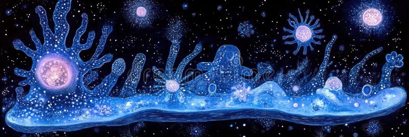 Microbial Glow Features Patterns Luminescent Qualities Bioluminescent ...