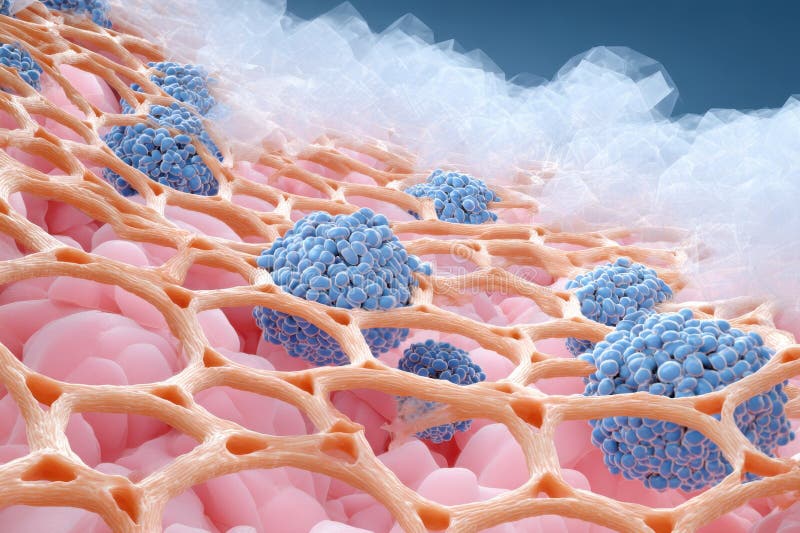 Microbial Growth on Skin Surface: Close-Up View of Bacterial Clusters ...