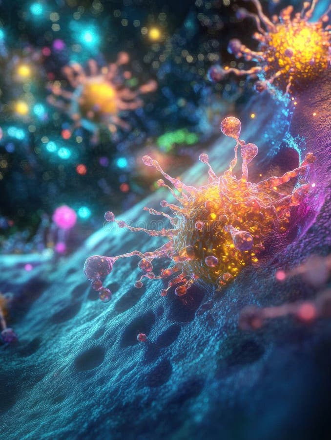 Microbial Interactions Displayed in Vibrant Colors Under Molecular ...