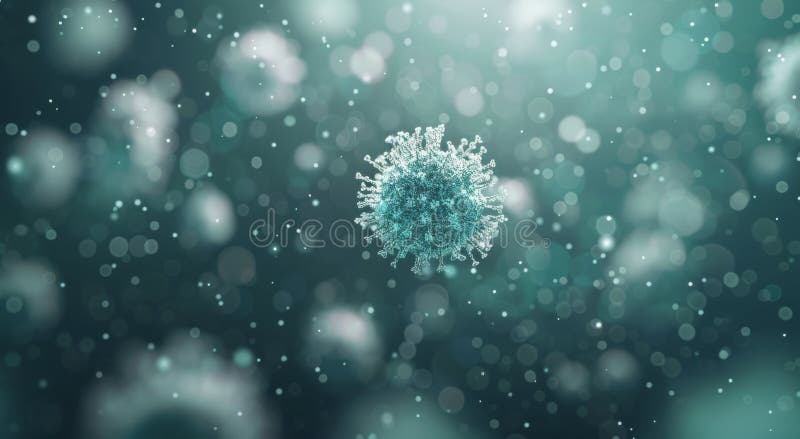 Microbial Life Forms Floating in Abstract Space Environment Stock Photo ...