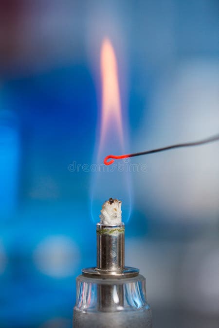 Microbiological Inoculation Loop in a Flame Stock Image - Image of glow ...