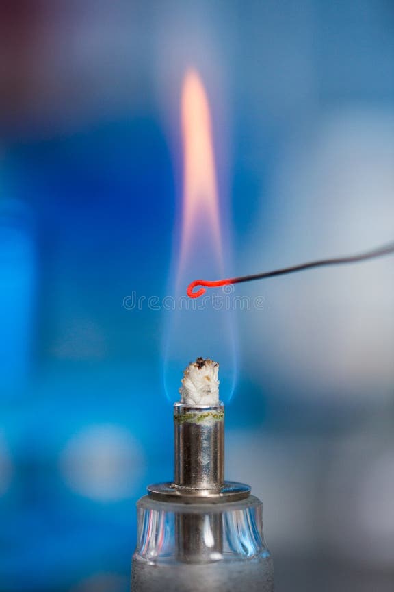 Microbiological Inoculation Loop in a Flame Stock Image - Image of glow ...