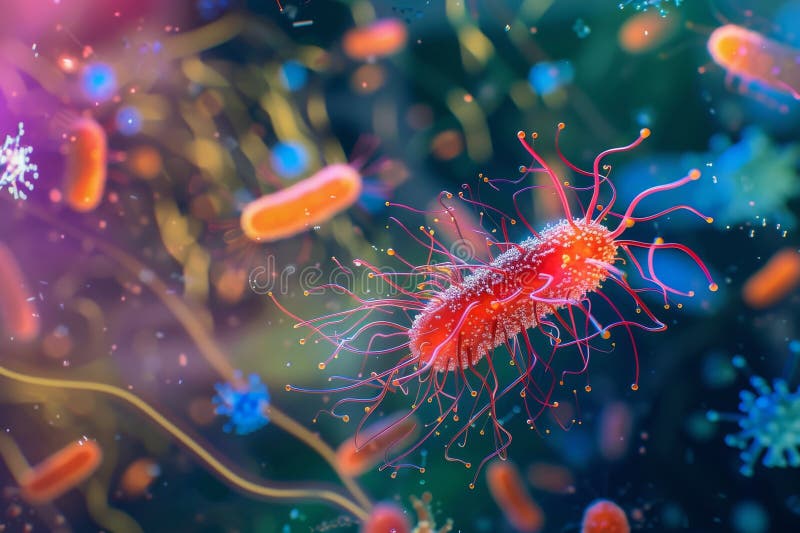 Microbiological Organisms Under Microscope Stock Image - Image of ...