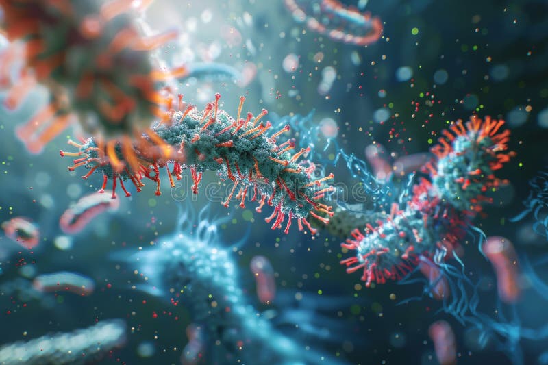 Microbiological Organisms Under Microscope Stock Photo - Image of ...