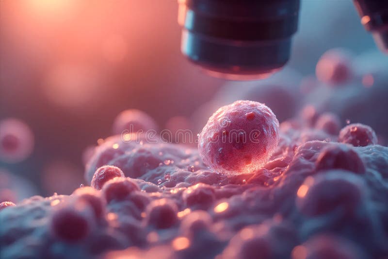 Giant Bacteriological Substance and Microscope Objective Stock ...