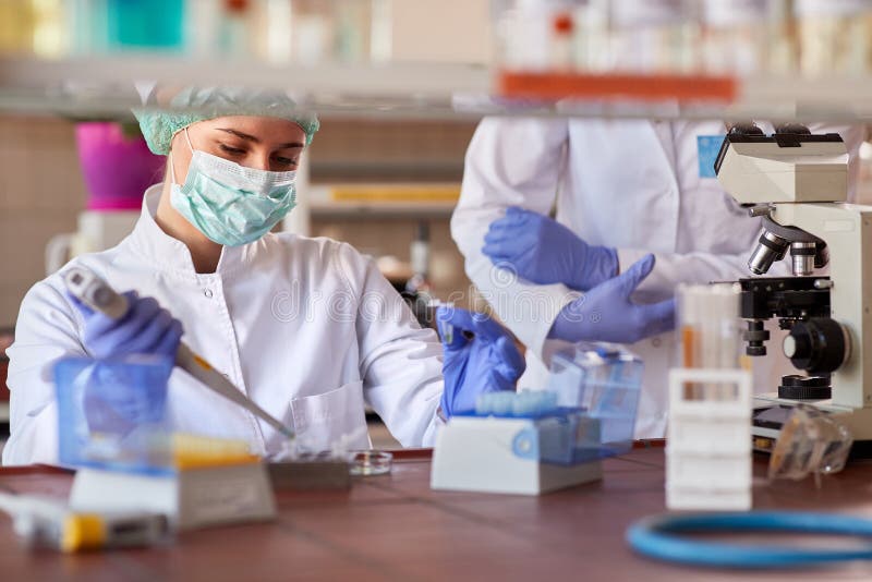 Microbiologist Working in Lab Stock Image - Image of infection, health ...