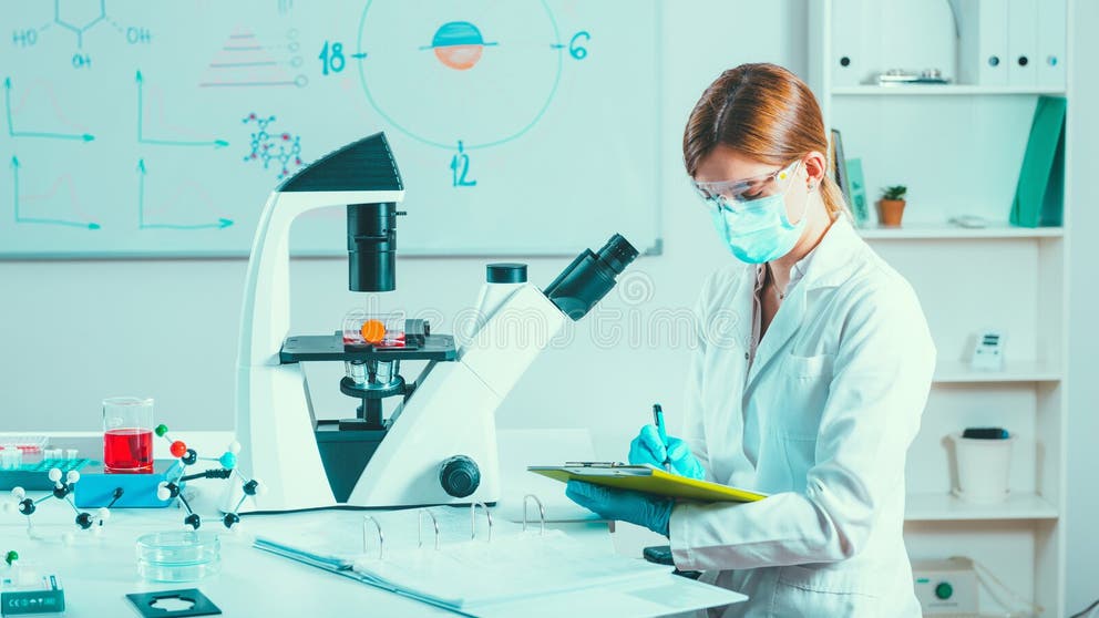 Microbiology Laboratory Work Stock Image - Image of life, medicine ...