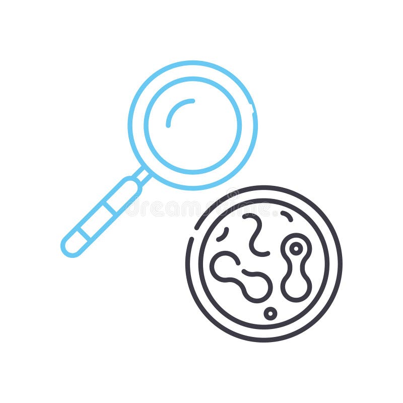 Microbiology Line Icon, Outline Symbol, Vector Illustration, Concept ...
