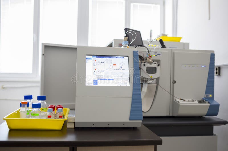 Microbiology Modern Equipment Laboratory Stock Image - Image of ...