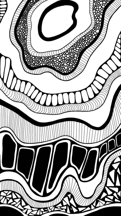 Microbiology Pattern Digital Hand Drawing. Stock Illustration ...