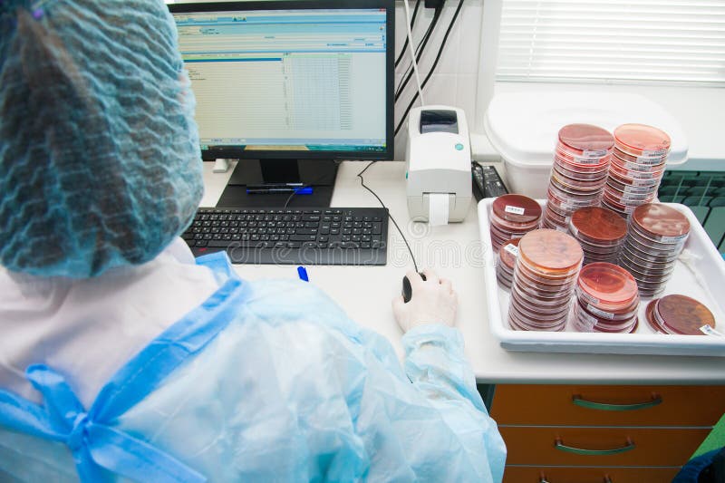 Microbiology Research in Laboratory Stock Photo - Image of test ...