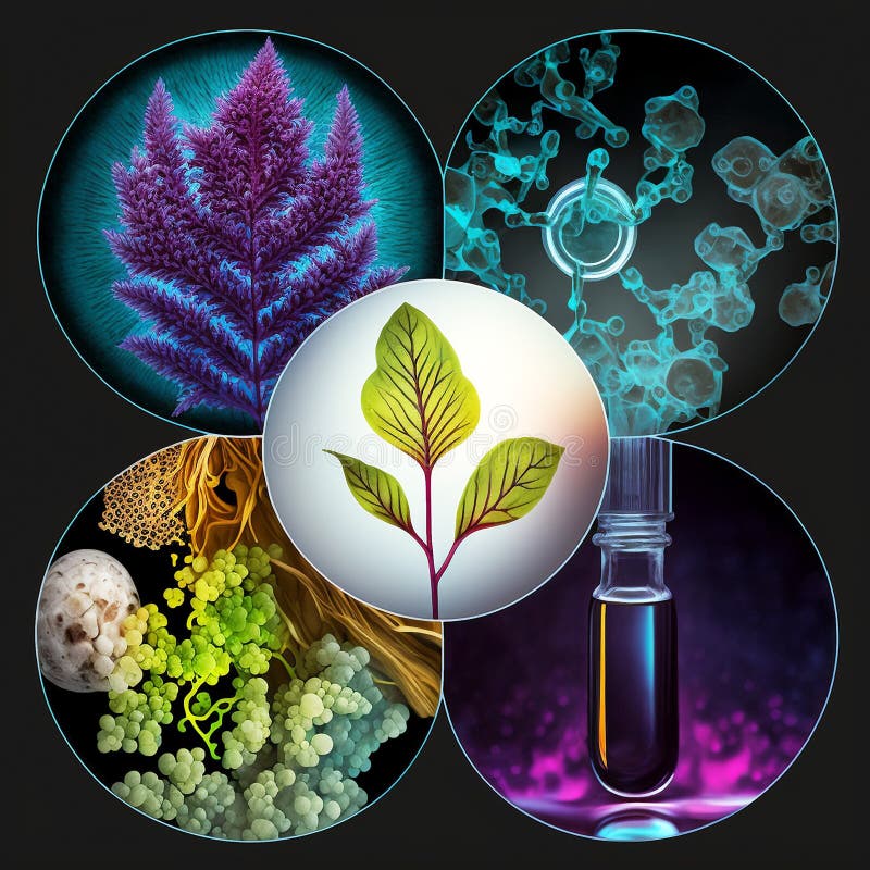Microbiology Science Research, Concept Art Stock Illustration ...