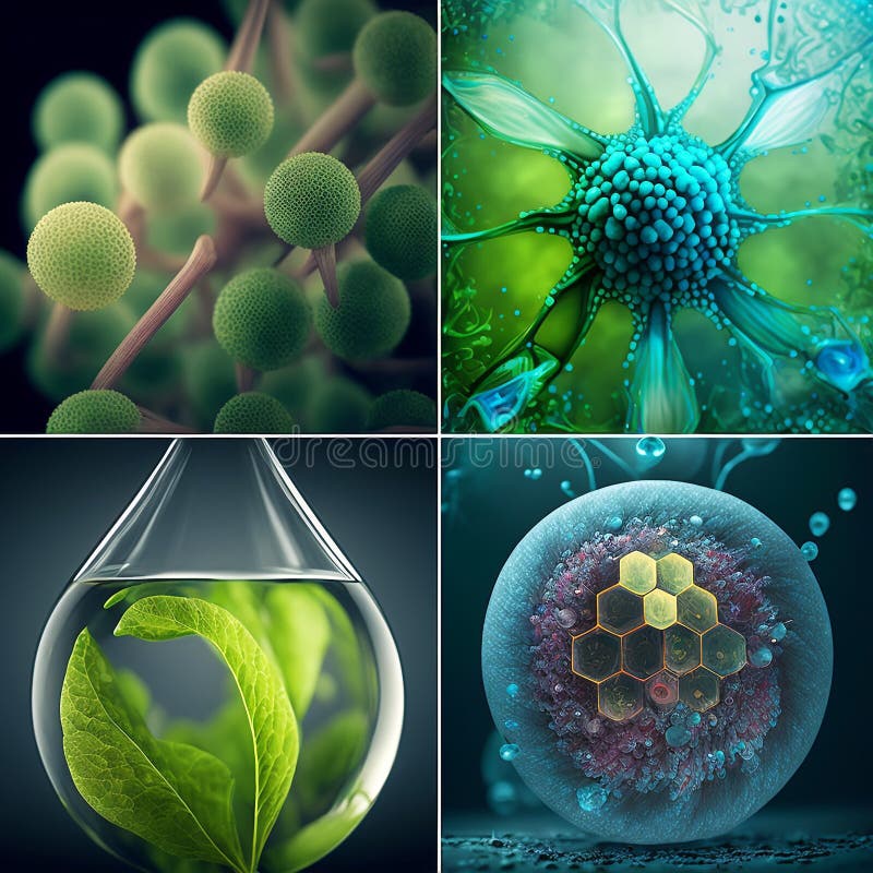Microbiology Science Research, Concept Art Stock Illustration ...