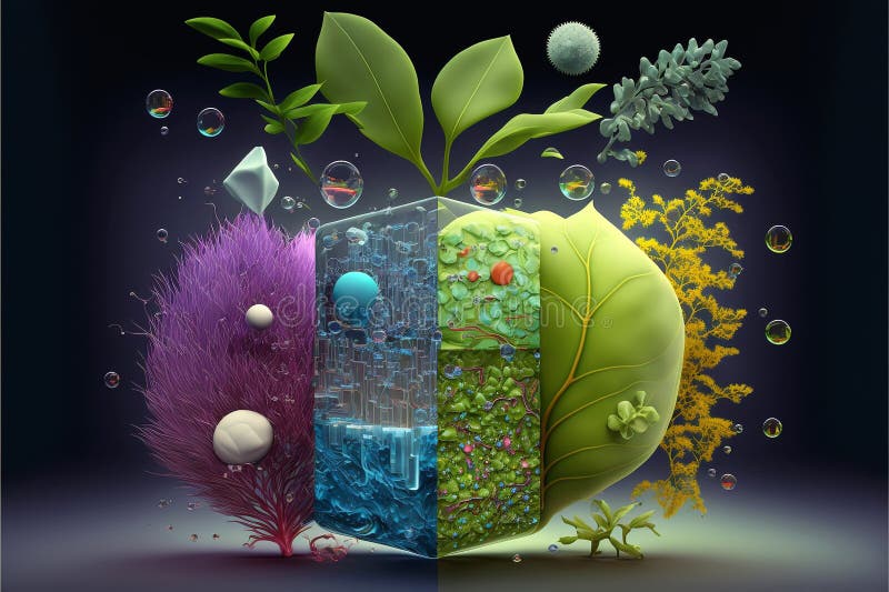 Microbiology Science Research, Concept Art Stock Illustration ...