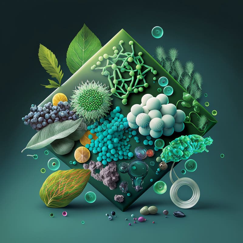Microbiology Science Research, Concept Art Stock Illustration ...