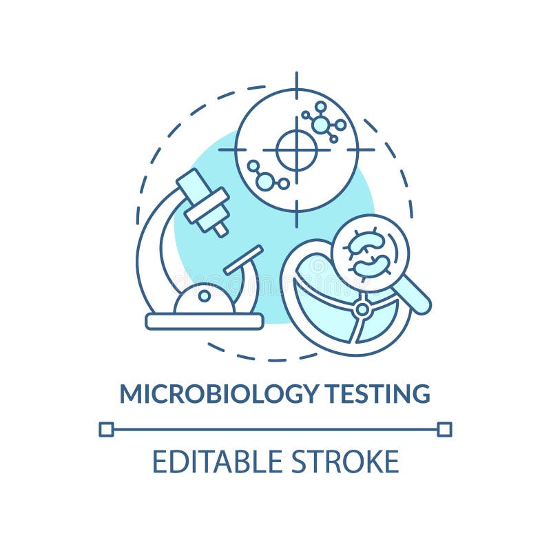 Microbiology Testing Blue Gradient Concept Icon Stock Vector ...