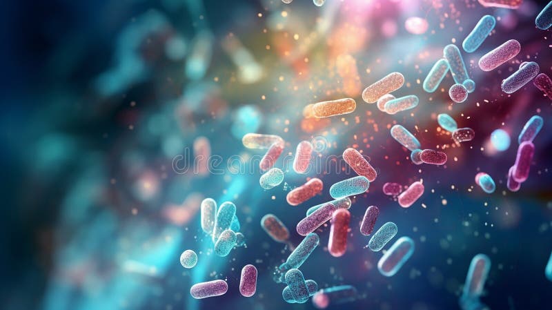 Microbiology Under Microscope.Probiotics Bacteria.Biology, Science ...