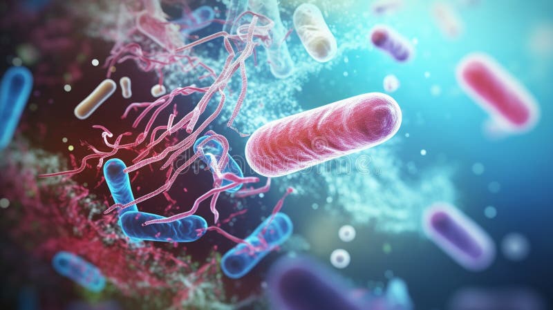 Microbiology Under Microscope.Probiotics Bacteria.Biology, Science ...