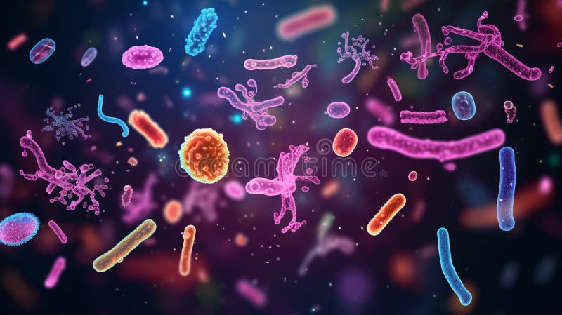 Microbiology Under Microscope.Probiotics Bacteria.Biology, Science ...