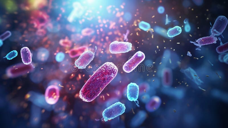 Microbiology Under Microscope.Probiotics Bacteria.Biology, Science ...