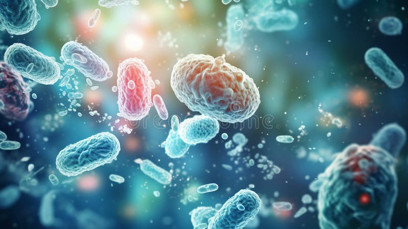 Microbiology Under Microscope.Probiotics Bacteria.Biology, Science ...