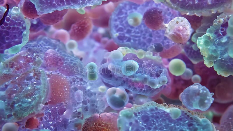 Microbiome Ecosystem, Showcasing Colonies of Microbiota As Tiny ...