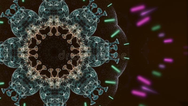 Microbiome Inside a Human Body in a Protecting Shining Shell. Stock ...