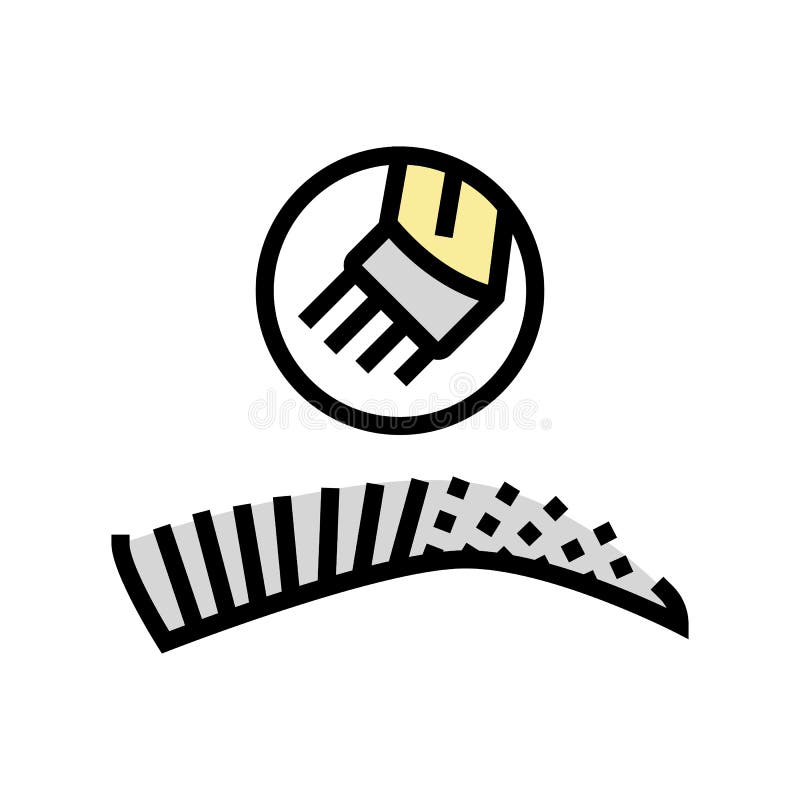 Microblading Procedure Color Icon Vector Illustration Stock Vector ...