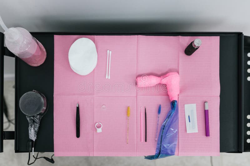 Microblading Tattoo Tools on Workstation Stock Photo - Image of blades ...