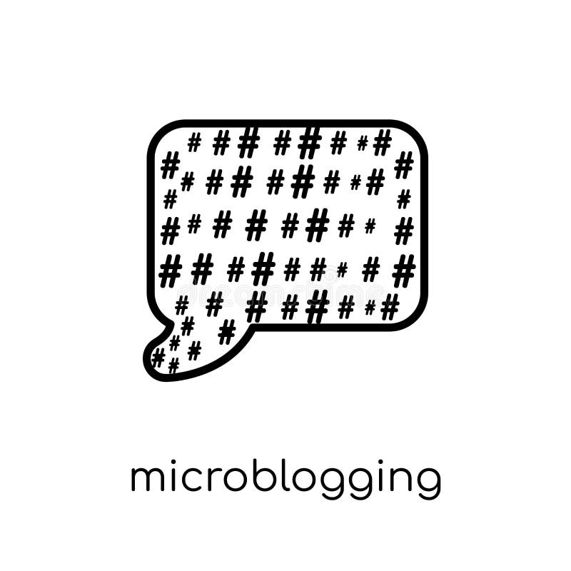 Microblogging Icon. Trendy Modern Flat Linear Vector Microblogging Icon ...
