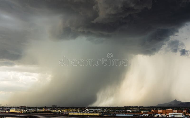 Microburst Over Phoenix, Arizona Stock Image - Image of scenic, storm ...