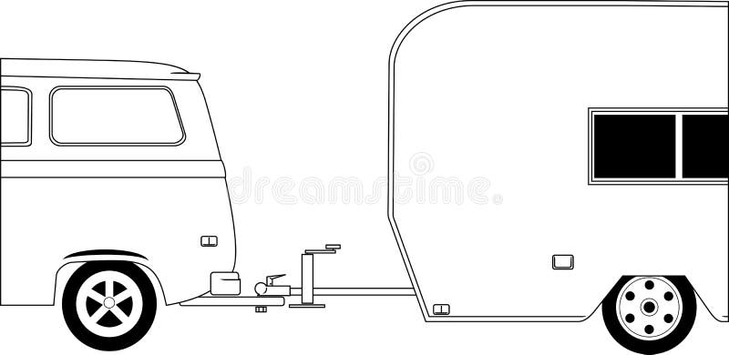 Camper Line Drawing Stock Illustrations – 451 Camper Line Drawing Stock ...