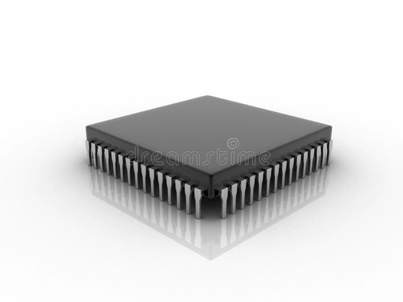 Computer chip stock illustration. Illustration of computer - 10621720