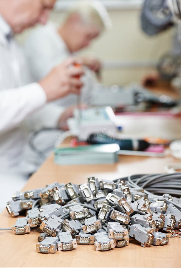Microchip Assembling Manufacture Stock Photo - Image of mechanic ...