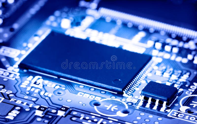 Microchip on board stock photo. Image of computer, electrical - 31877430