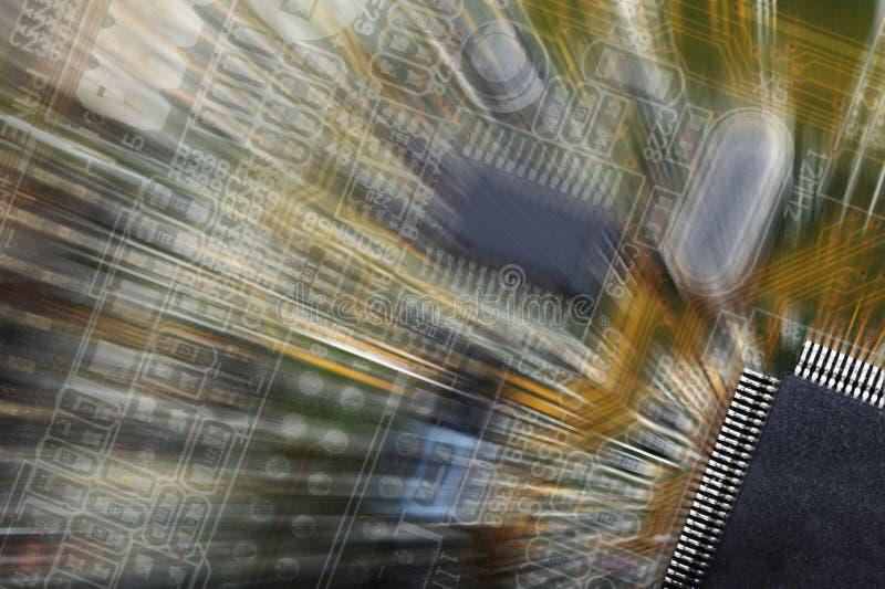 Microchip concept in blue stock photo. Image of still - 1876414